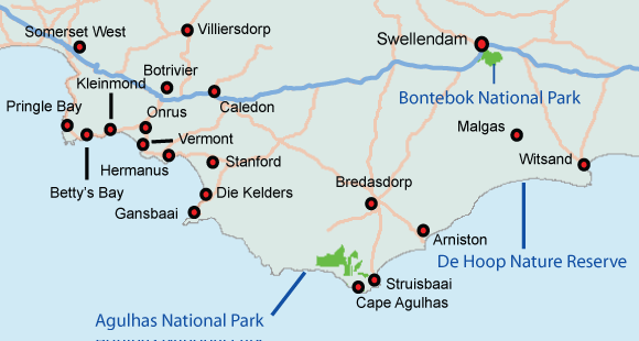Accommodation in the Overberg of South Africa